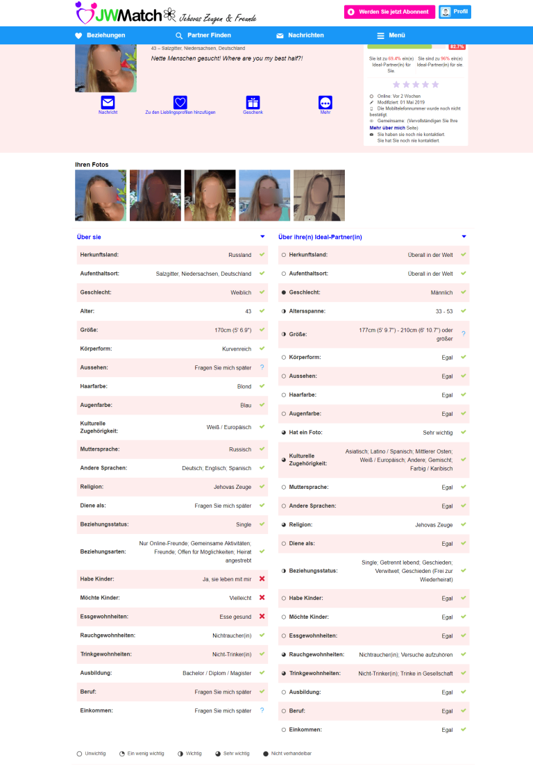 JWMatch Test 2026 - Liebe unter den Zeugen Jehovas? - ZU-ZWEIT.ch