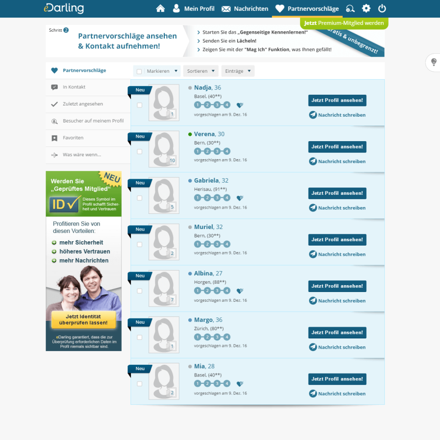 eDarling im Test 2026 - Abzocke oder echte Dates? - ZU-ZWEIT.ch